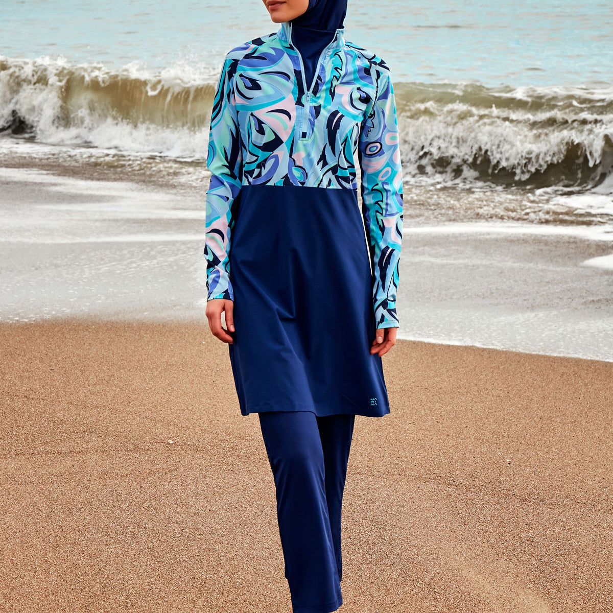 Woven Navy Burkini Modest Swimwear M2498 – Marina Swimwear